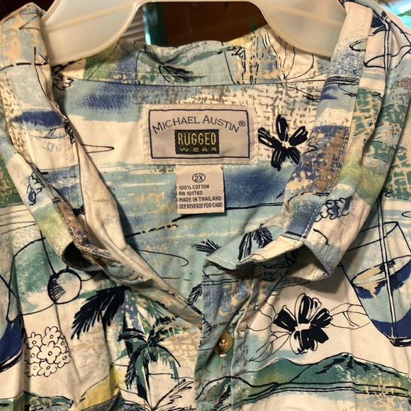 micheal austin rugged wear | Shirts | Reyn Spooner Blue And Green ...